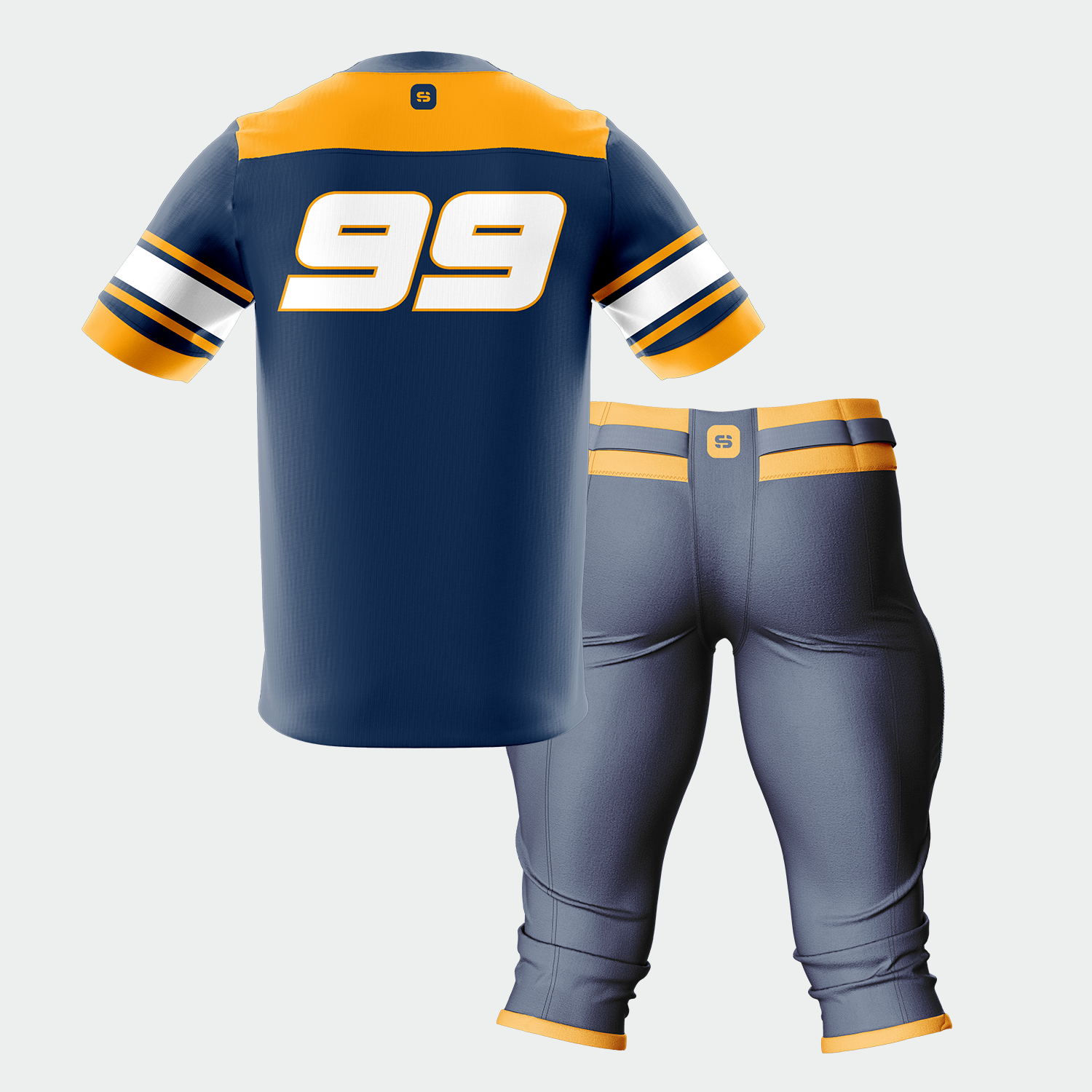 SAS Apparel | SAS Sublimated Blue & Gold American Football Uniform